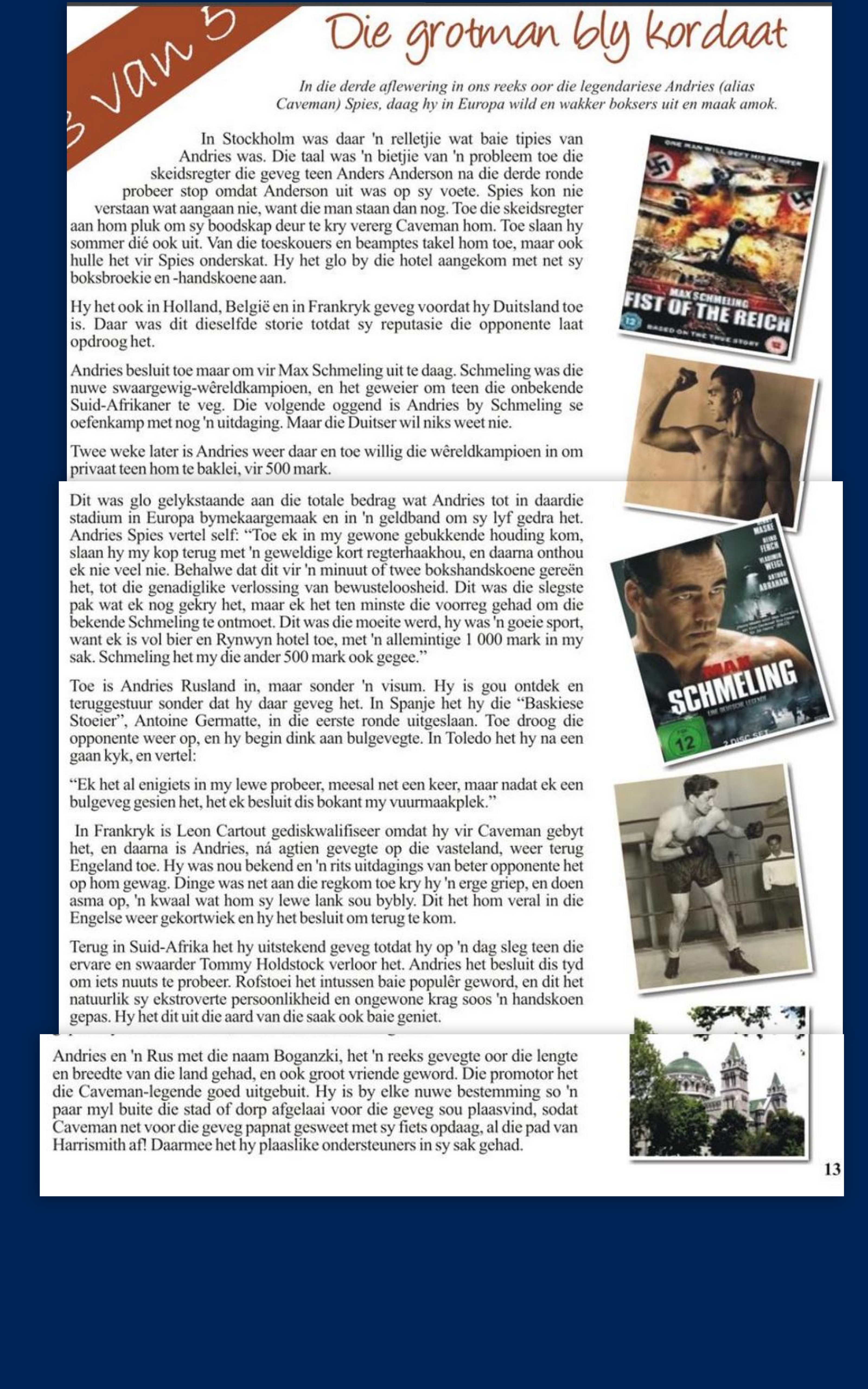 Caveman Spies – by Leon Strachan – Vrystaat Confessions