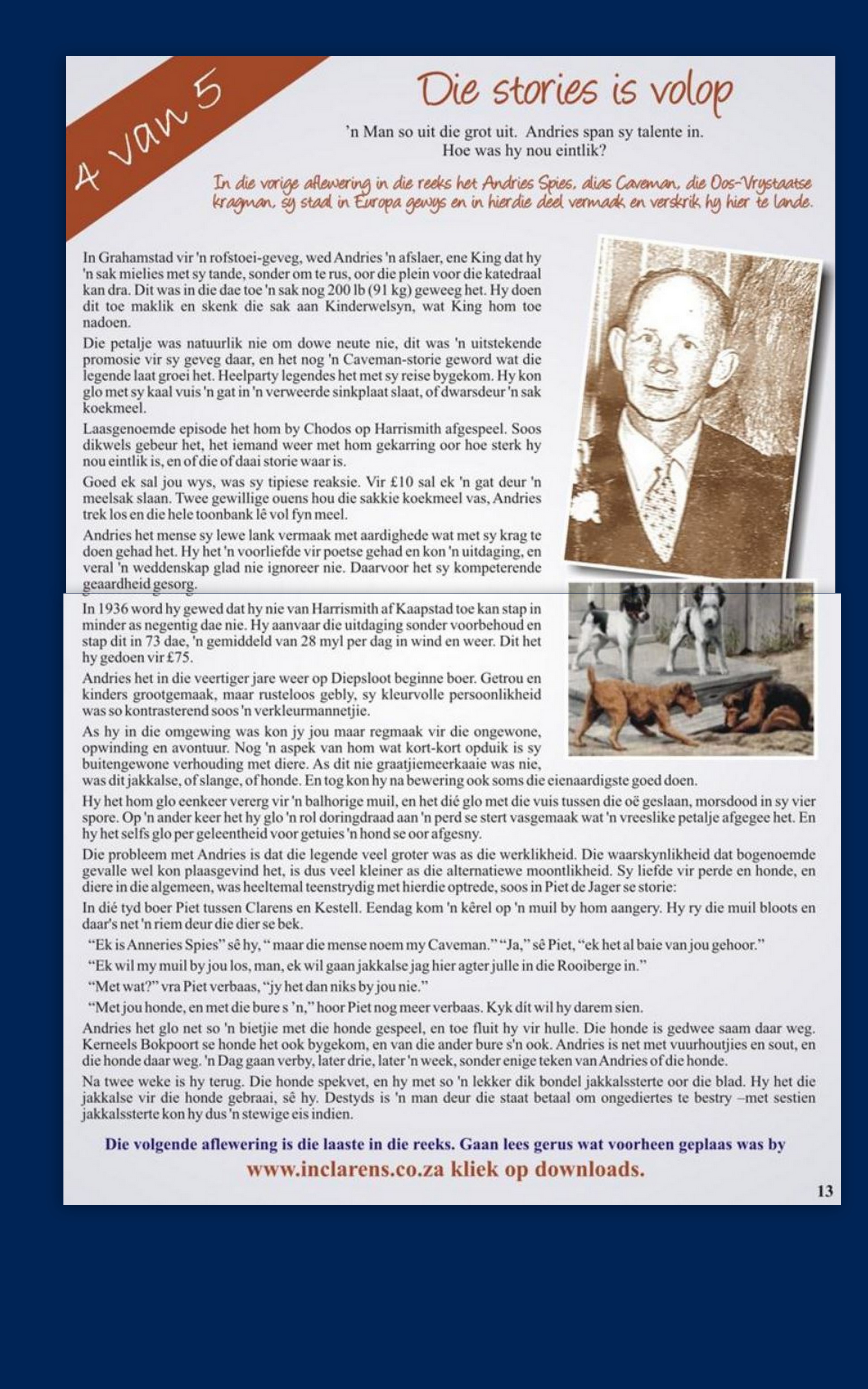 Caveman Spies – by Leon Strachan – Vrystaat Confessions