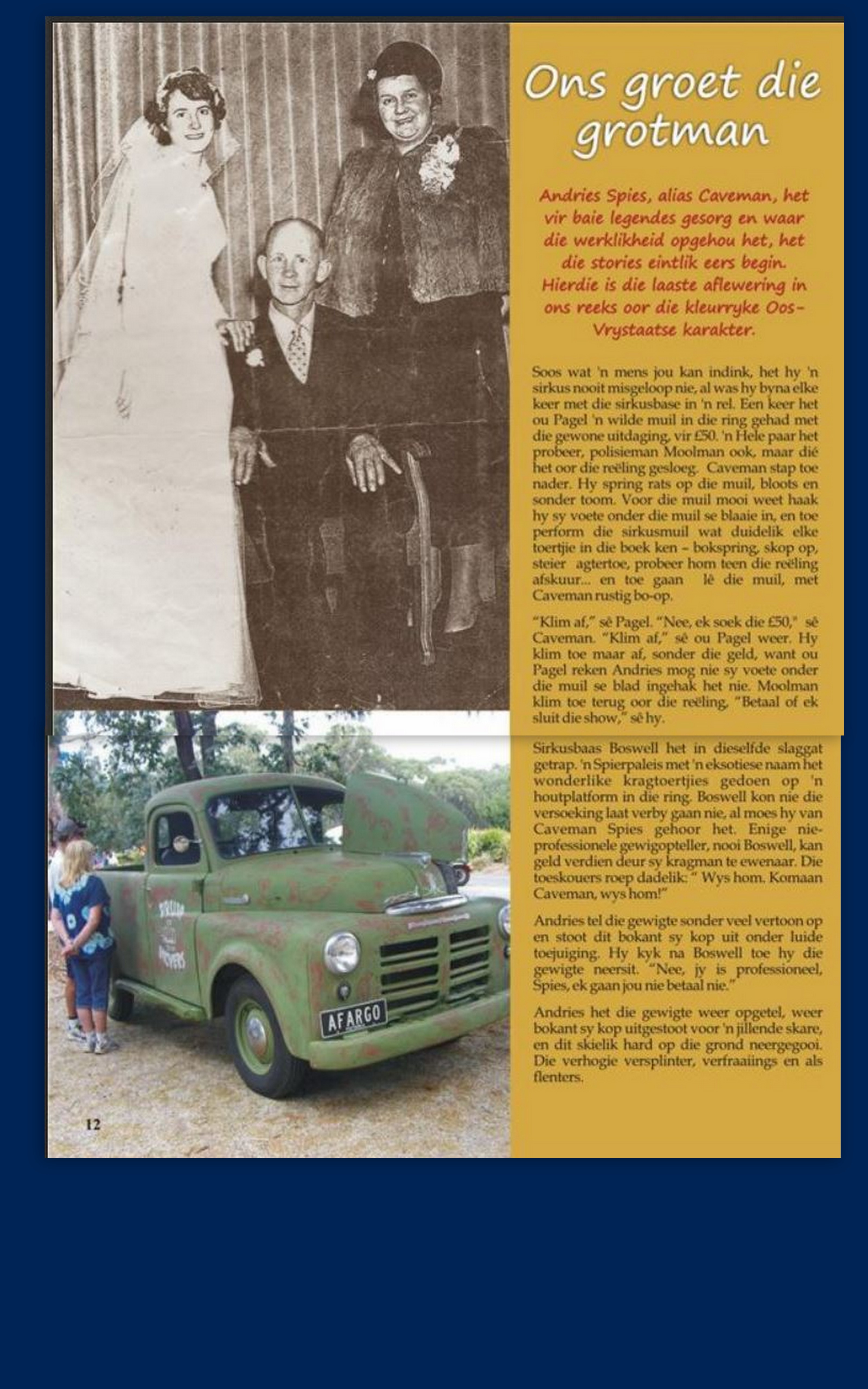 Caveman Spies – by Leon Strachan – Vrystaat Confessions